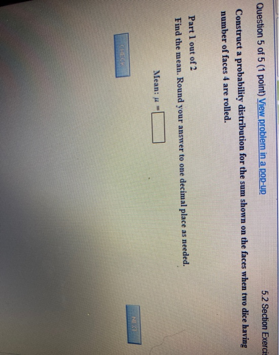 Solved Question 5 of 5 (1 point) View problem in a pop-up | Chegg.com