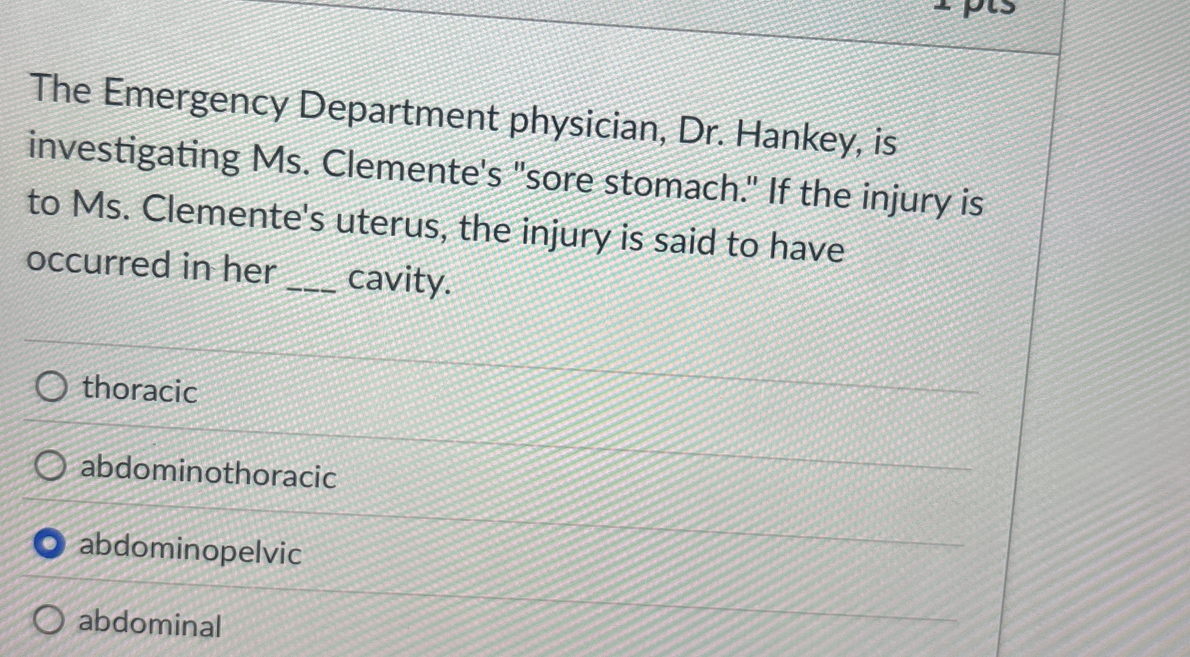 Solved The Emergency Department physician, Dr. ﻿Hankey, | Chegg.com