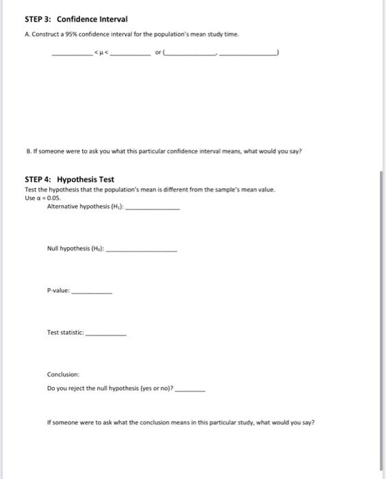 Solved Class Parameters vi. Personal Sample Data Vour Sample | Chegg.com