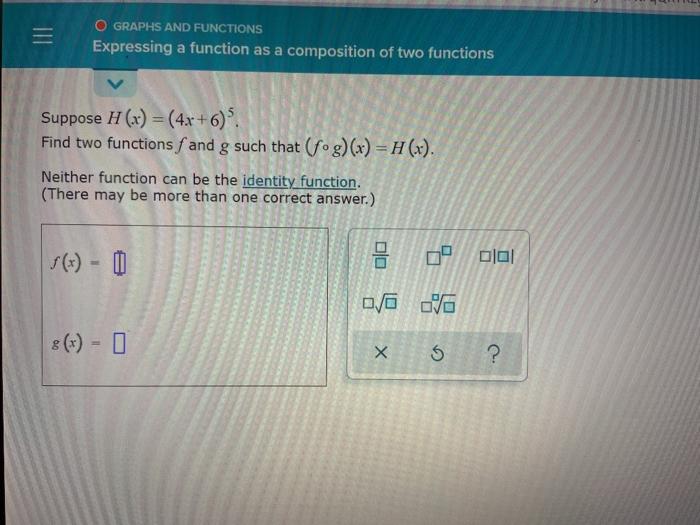 Solved OGRAPHS AND FUNCTIONS Expressing a function as a | Chegg.com