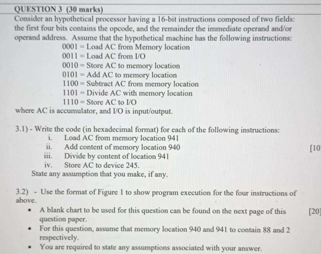 Solved Consider an hypothetical processor having a 16-bit | Chegg.com
