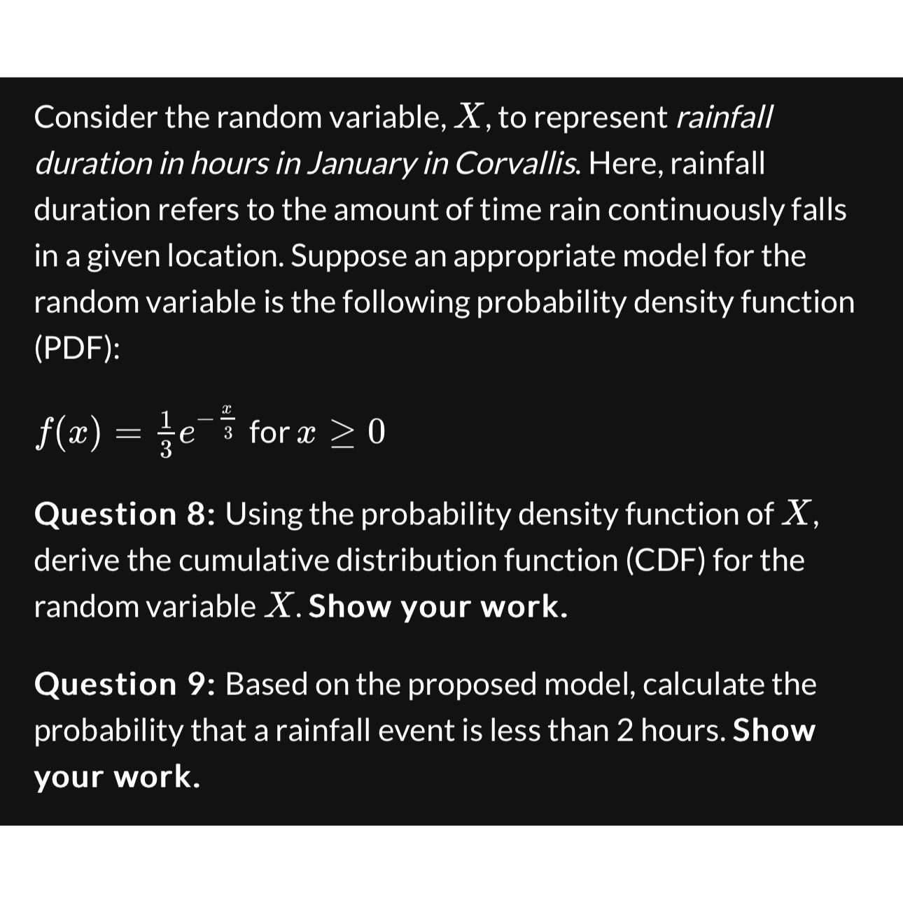 Solved Consider the random variable, x, ﻿to represent | Chegg.com