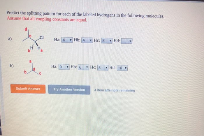 Solved Identify the indicated protons in the following | Chegg.com