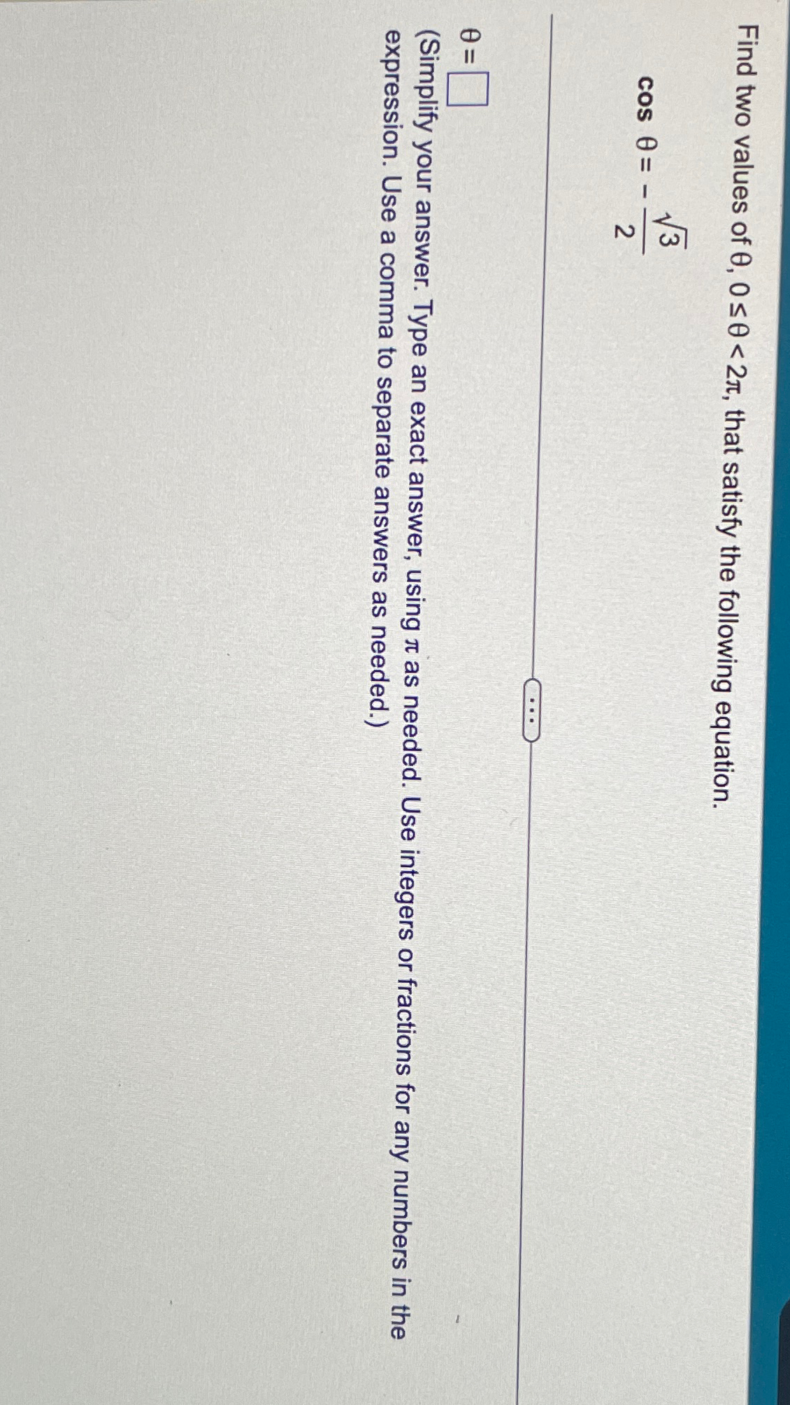 Solved Find two values of θ,0≤θ