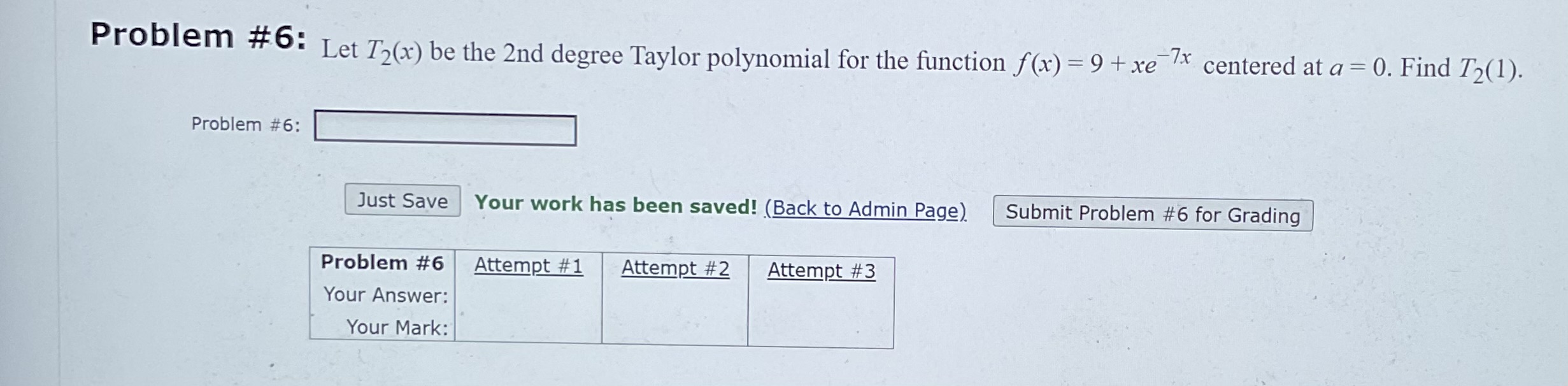 Solved Problem #6: Let T2(x) ﻿be the 2 ﻿nd degree Taylor | Chegg.com
