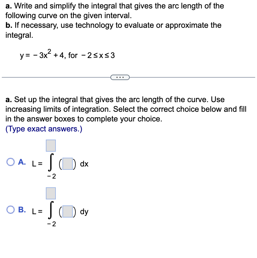 Solved a. ﻿Write and simplify the integral that gives the | Chegg.com