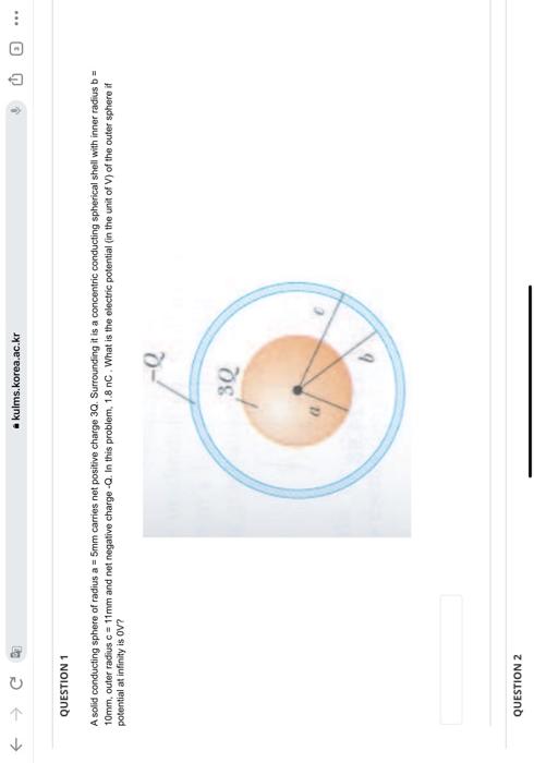 Solved QUESTION 1 A solid conducting sphere of radius a=5 mm | Chegg.com