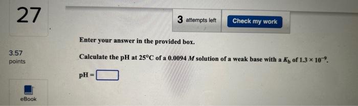 Solved Be sure to answer all parts. Calculate the pH for | Chegg.com