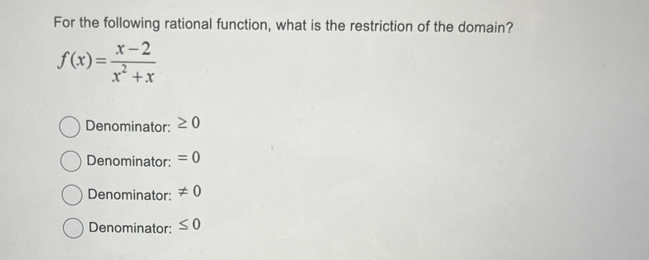 Solved For the following rational function, what is the | Chegg.com
