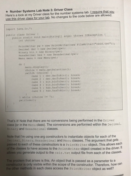 Computer Lab Number Systems Construct An