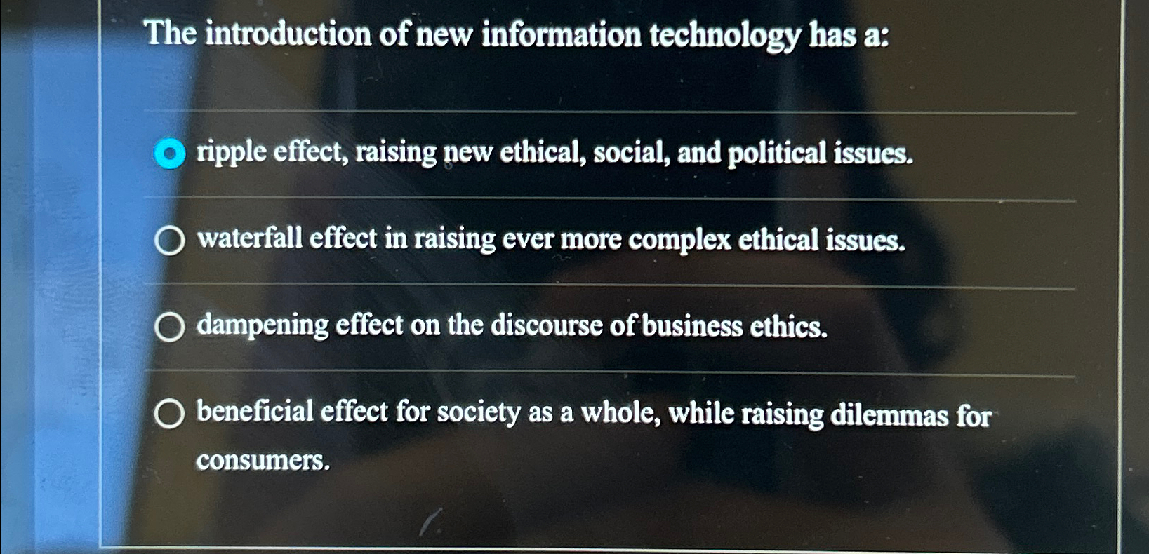 Solved The introduction of new information technology has | Chegg.com