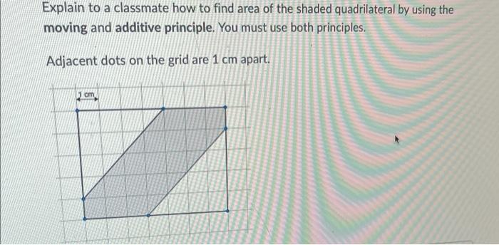 Solved Explain to a classmate how to find area of the shaded | Chegg.com