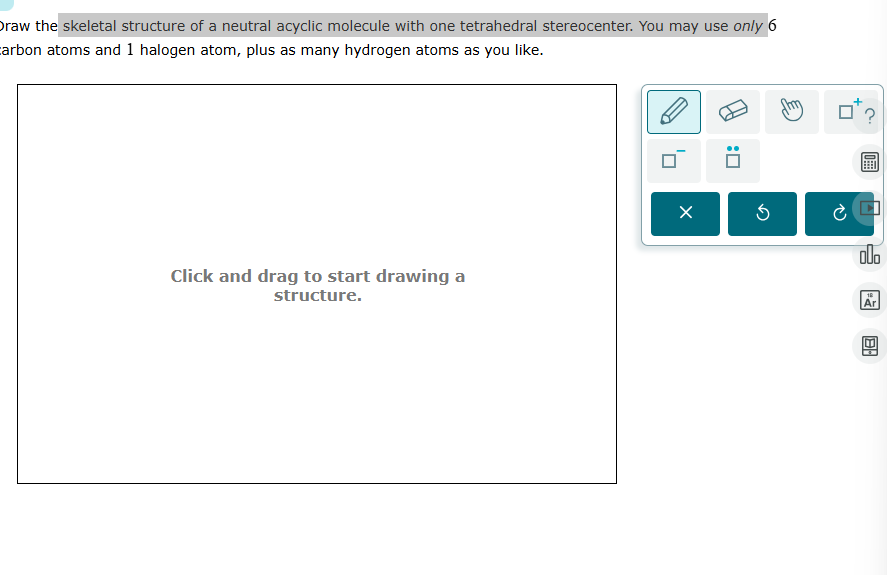 Solved skeletal structure of a neutral acyclic molecule with | Chegg.com