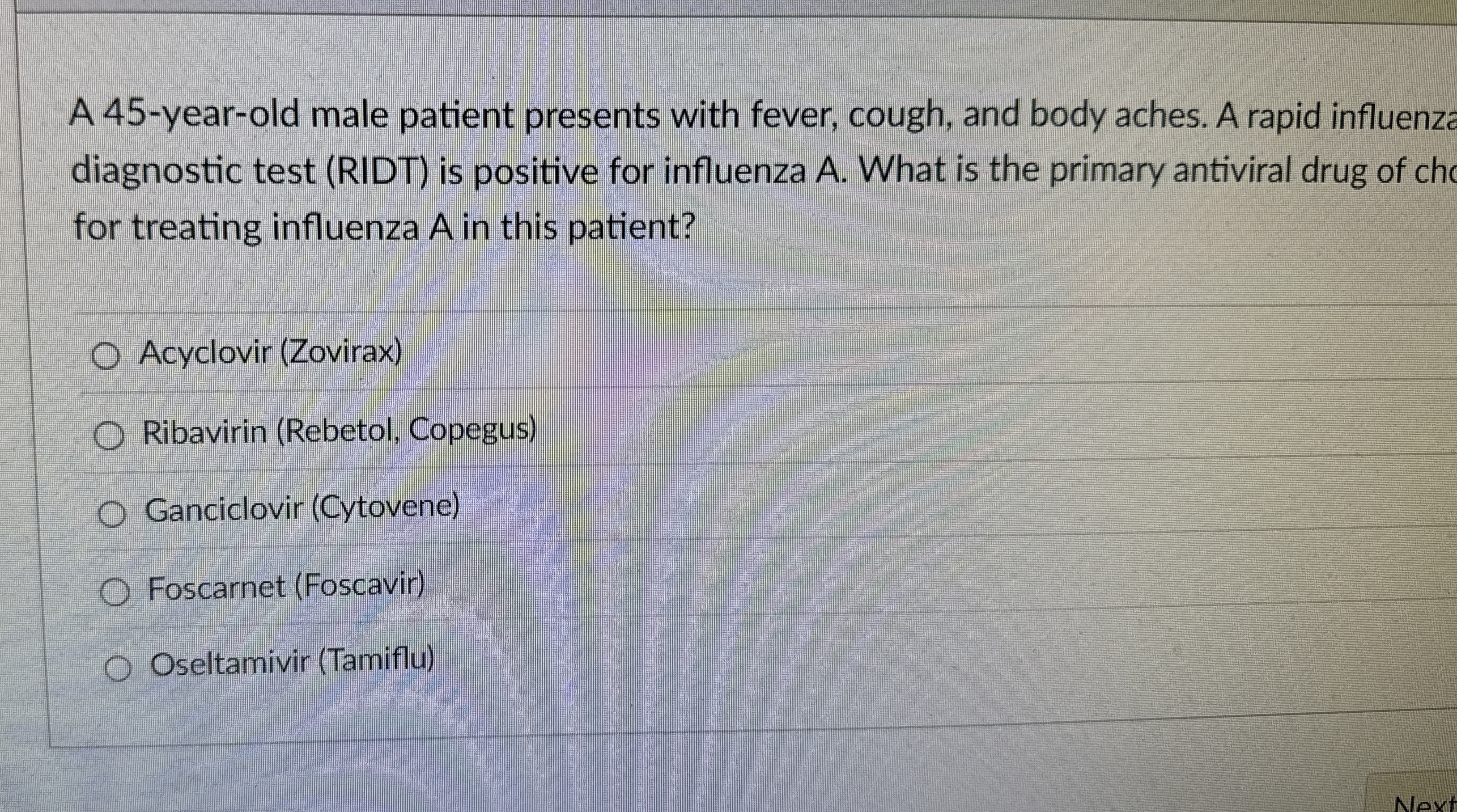 Solved A 45-year-old male patient presents with fever, | Chegg.com