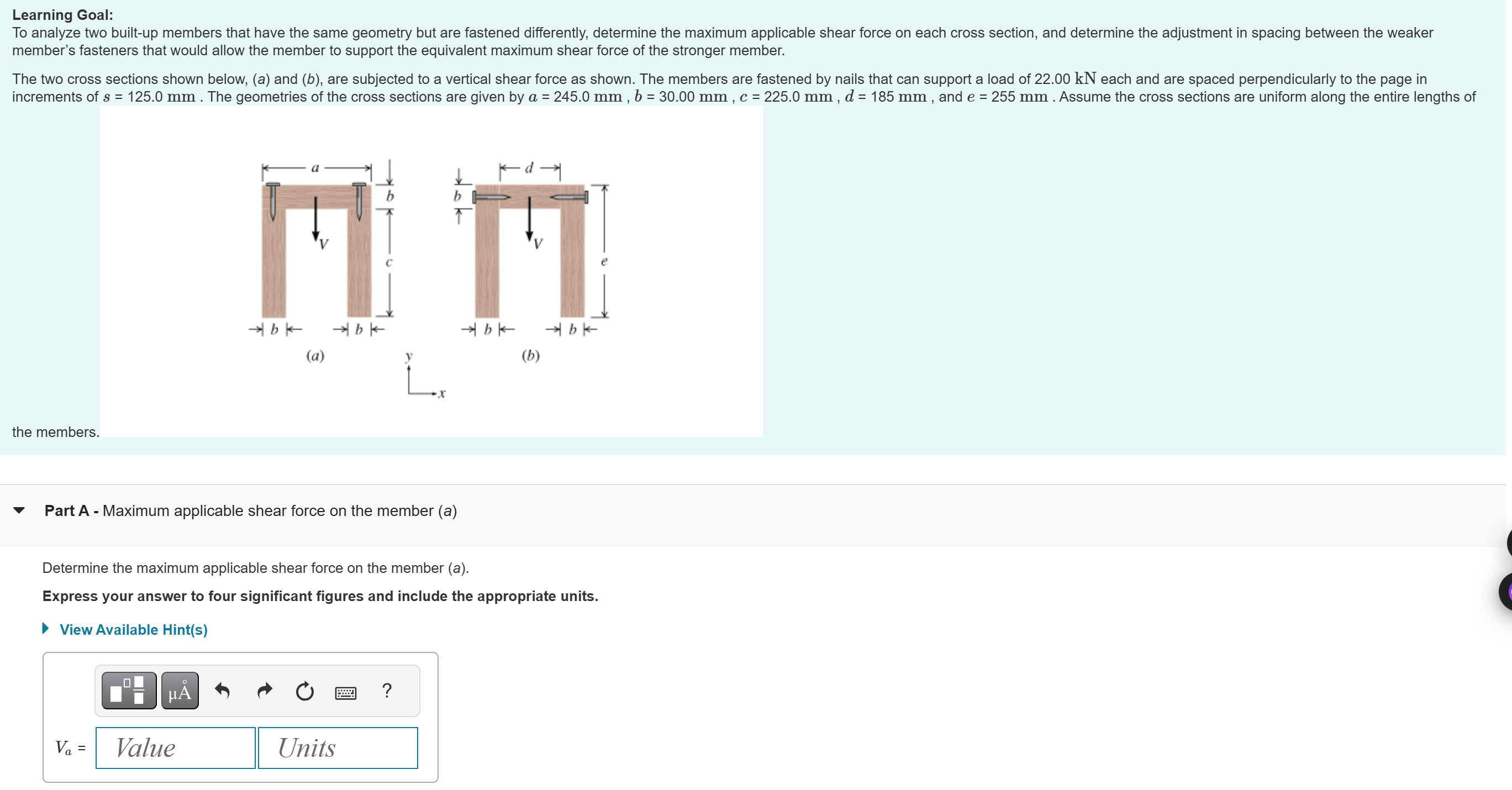 Solved Learning Goal: member's fasteners that would allow | Chegg.com