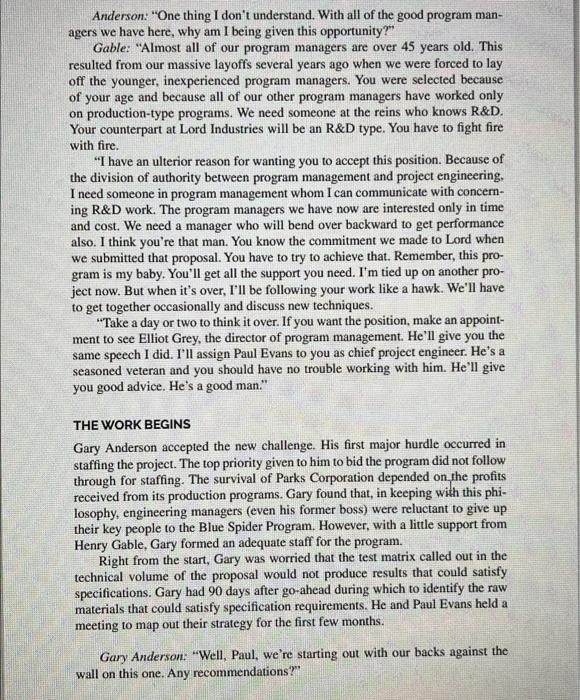 Solved The Blue Spider Project "This is impossible! Just | Chegg.com