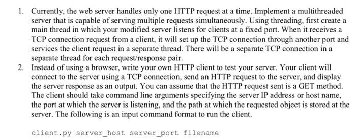 Solved Skeleton Python Code for the Web Server 4.mpost | Chegg.com