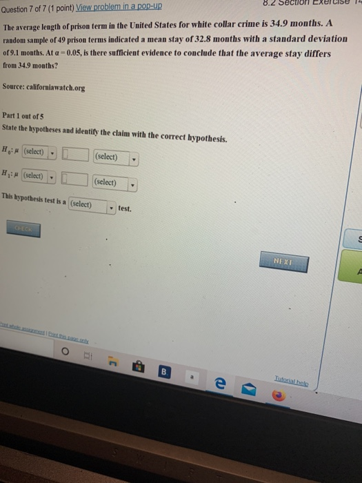 Solved Question 7 of 7 (1 point) View problem in a pop-up | Chegg.com