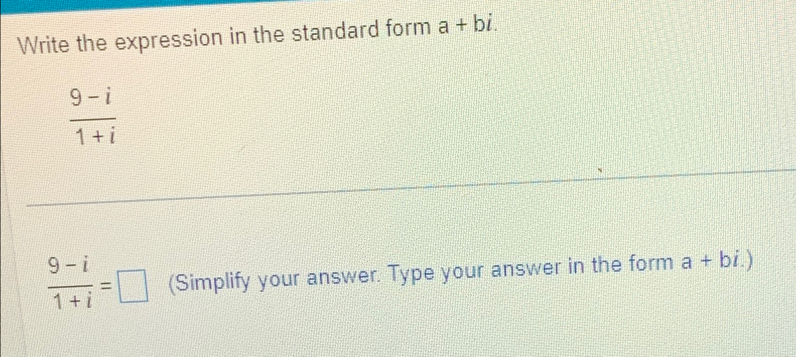 Write the expression in the standard form | Chegg.com