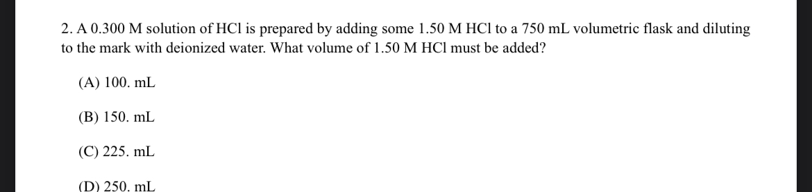 Solved A 0.300M ﻿solution of HCl ﻿is prepared by adding some | Chegg.com