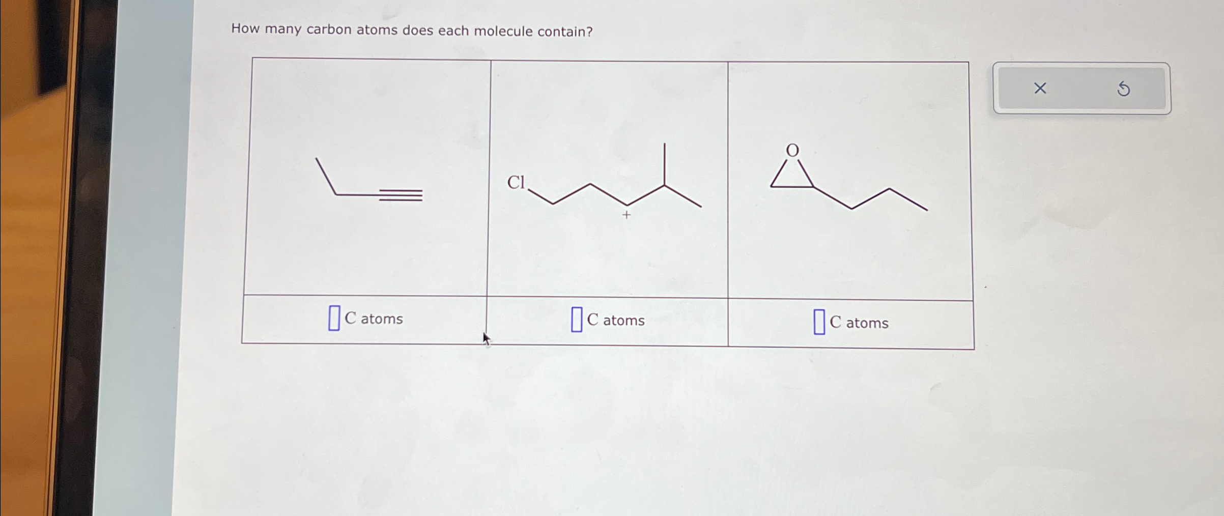 Solved How many carbon atoms does each molecule contain? | Chegg.com