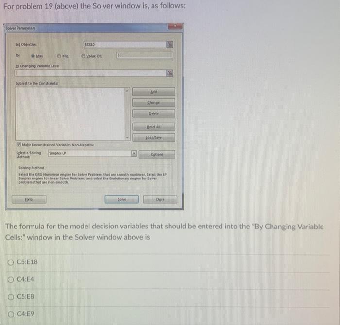Solved The Excel spreadsheet with the optimal solution is, | Chegg.com