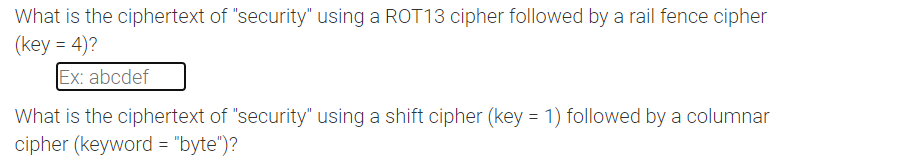 Solved What is the ciphertext of "security" using a ROT13 | Chegg.com