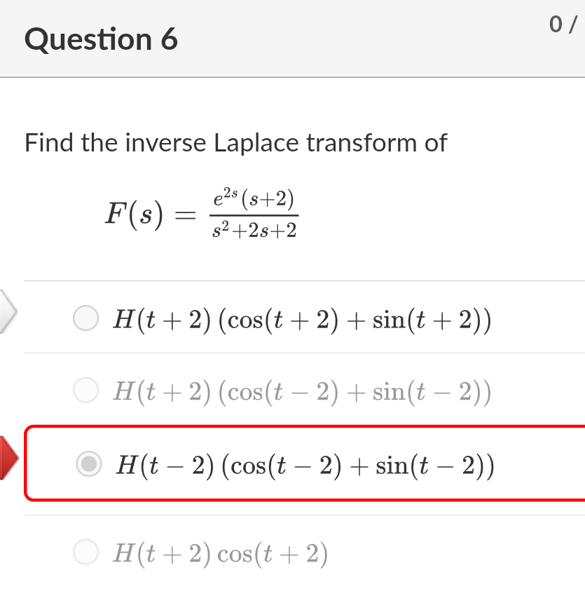 Solved by an EXPERT Question 60 /Find the inverse Laplace transform | Chegg.com