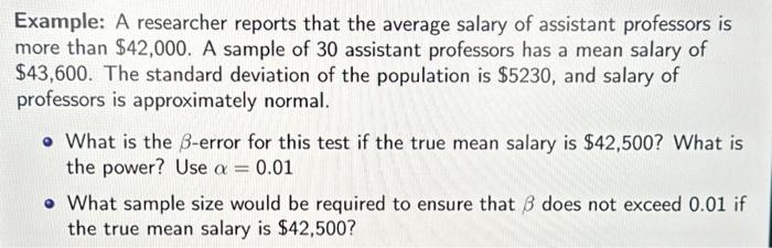 Solved Example: A researcher reports that the average salary | Chegg.com