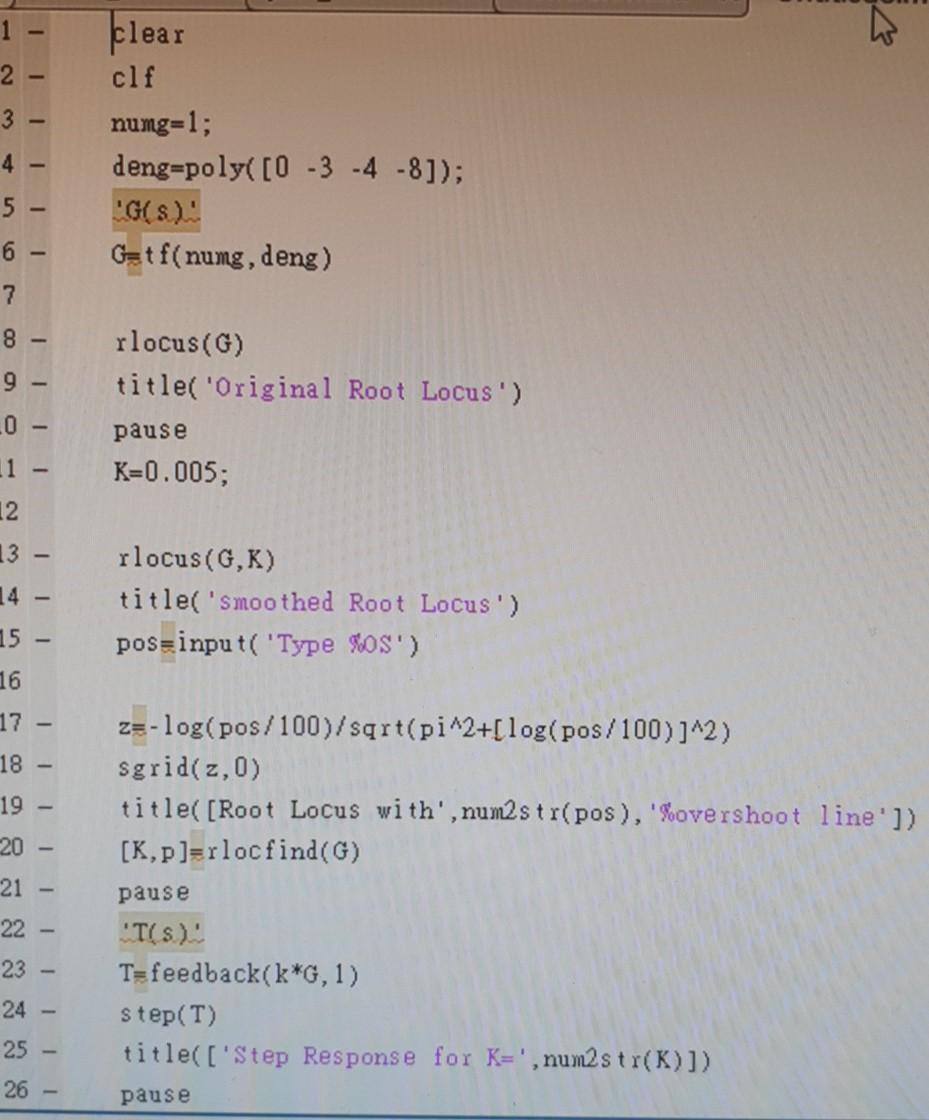 (use MATLAB to find root locus and find the close | Chegg.com