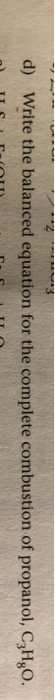 Solved d) Write the balanced equation for the complete | Chegg.com