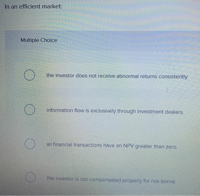 Solved Which of the following statements is not true with | Chegg.com