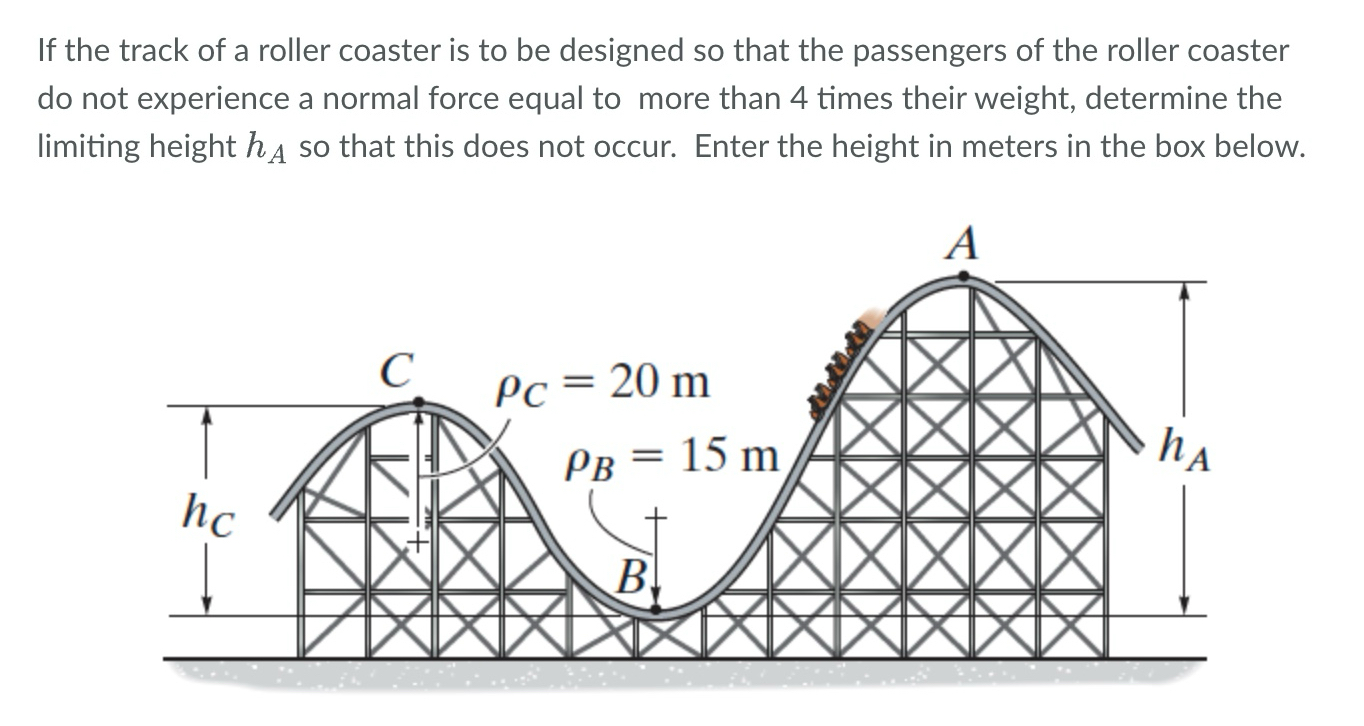If the track of a roller coaster is to be designed so | Chegg.com