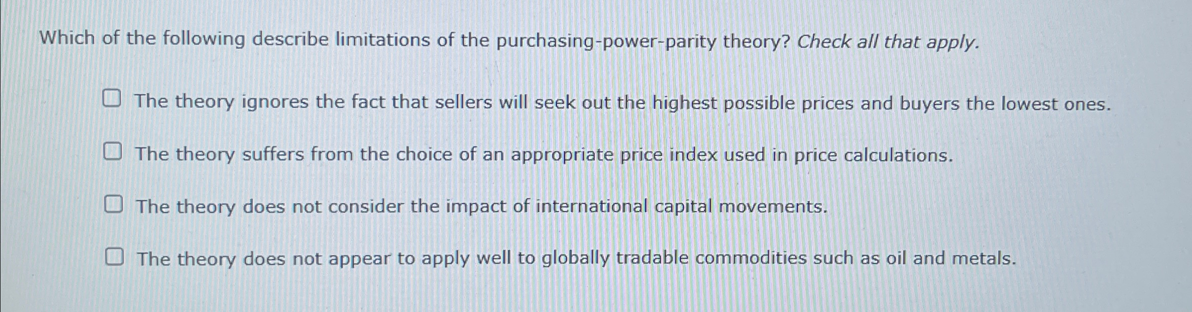 Solved Which of the following describe limitations of the | Chegg.com