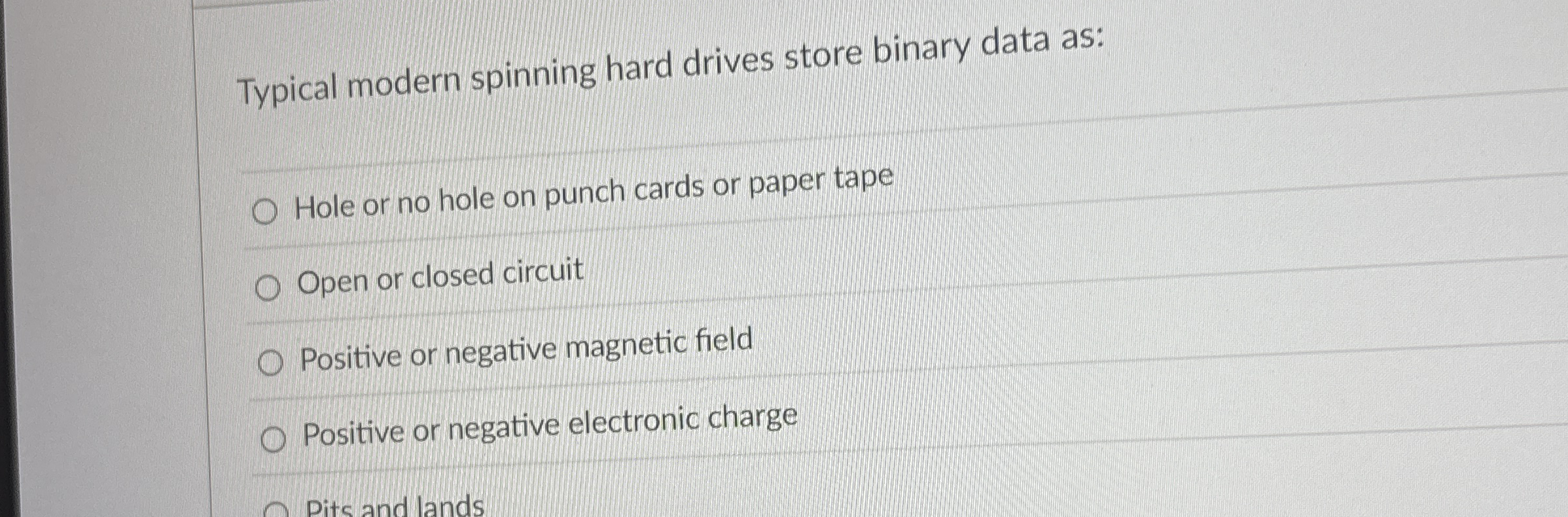 Solved Typical modern spinning hard drives store binary data | Chegg.com Solved Typical modern spinning hard drives store binary data | Chegg.com
