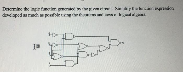 Solved Determine the logic function generated by the given | Chegg.com
