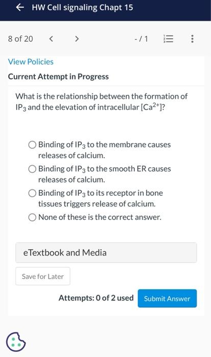 Solved What is the relationship between the formation of IP3 | Chegg.com