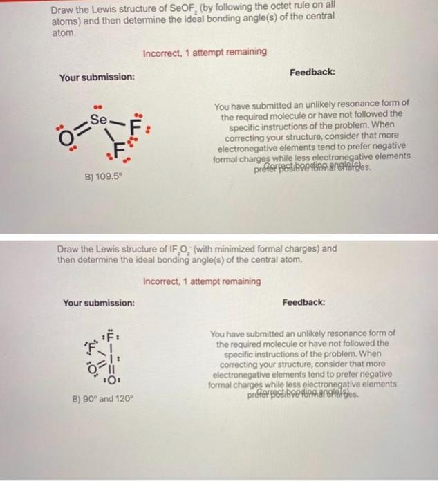 Solved Draw the Lewis structure of SeOF2 (by following the | Chegg.com