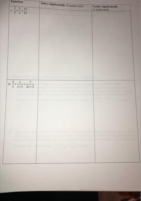 Solved 8. Algebraically solve and verify oanh | Chegg.com