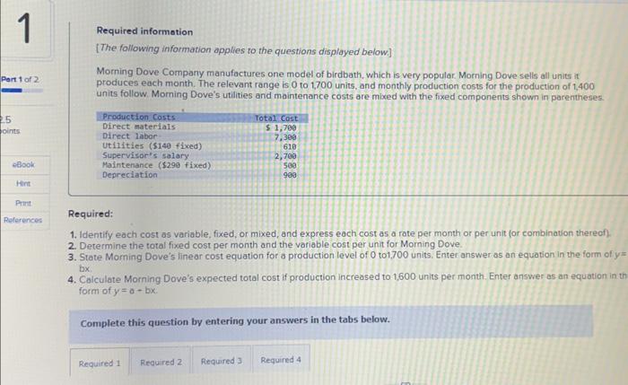 Identify each cost as variable, fixed, or mixed, and | Chegg.com