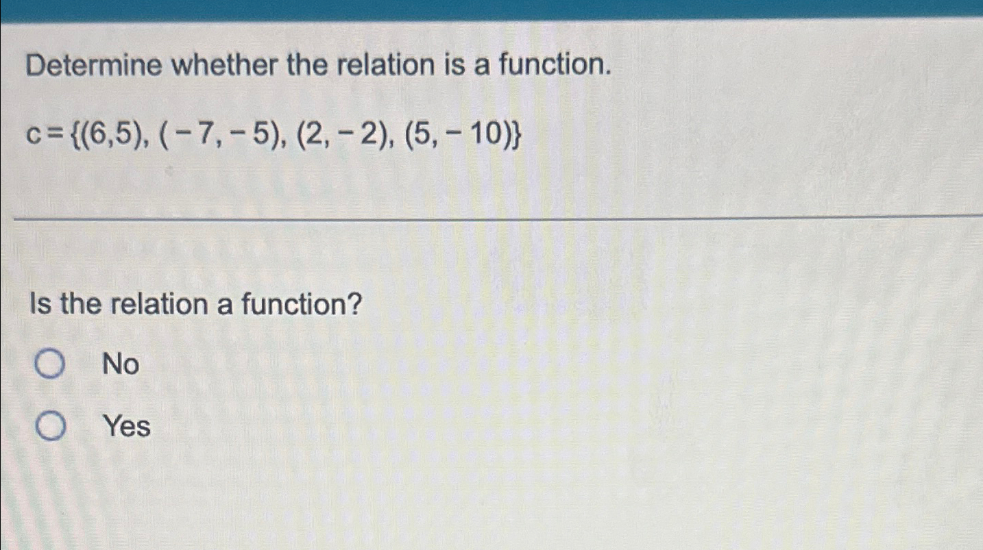 Solved Determine whether the relation is a | Chegg.com