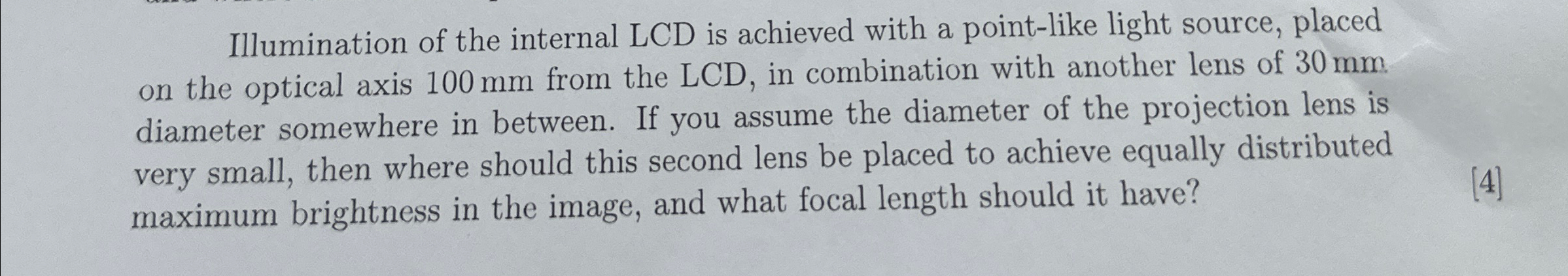 Solved Illumination of the internal LCD is achieved with a | Chegg.com