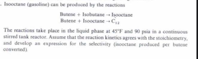 Solved Isooctane (gasoline) can be produced by the reactions | Chegg.com