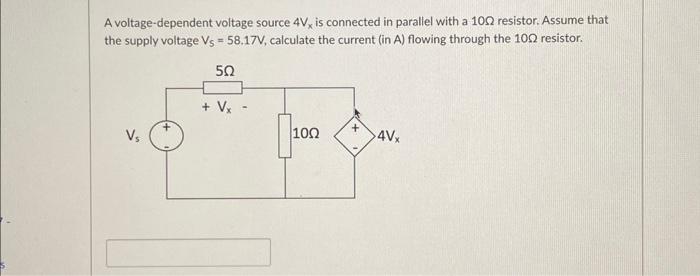 Solved A voltage-dependent voltage source 4Vx is connected | Chegg.com