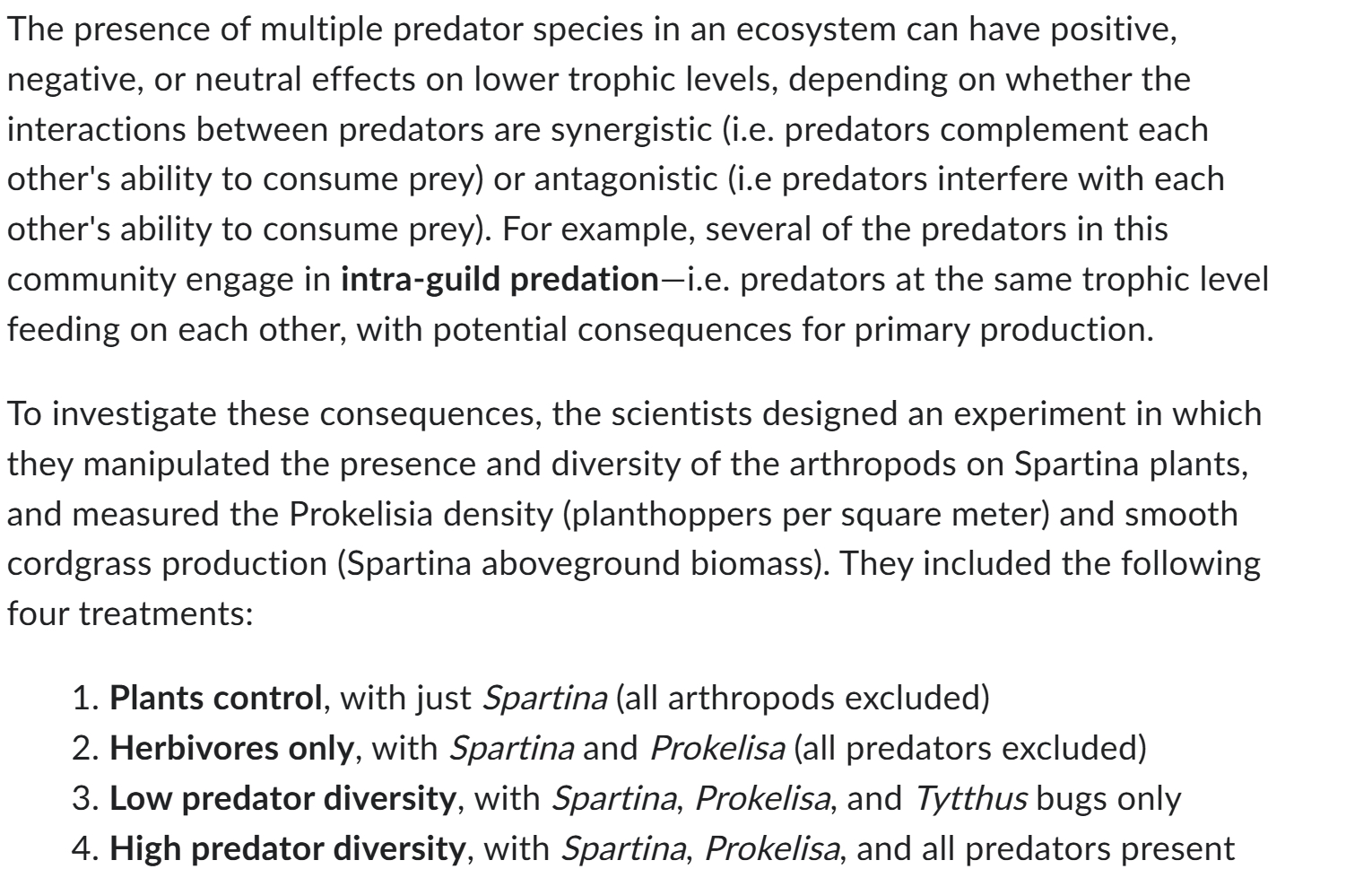 Solved The presence of multiple predator species in an | Chegg.com