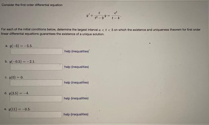 Solved Consider the first order differential equation | Chegg.com