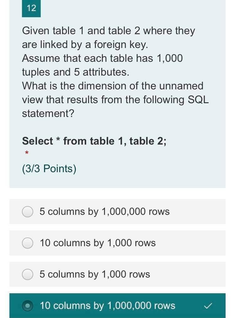 Solved 12 Given table 1 and table 2 where they are linked by | Chegg.com