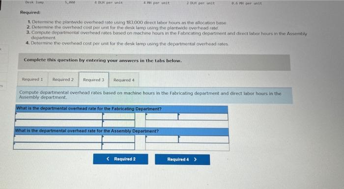 Solved Exercise 4-9 (Algo) Allocating overhead using | Chegg.com