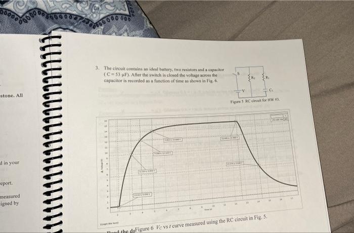 Solved 3. The circuit contains an ideal battery, two | Chegg.com