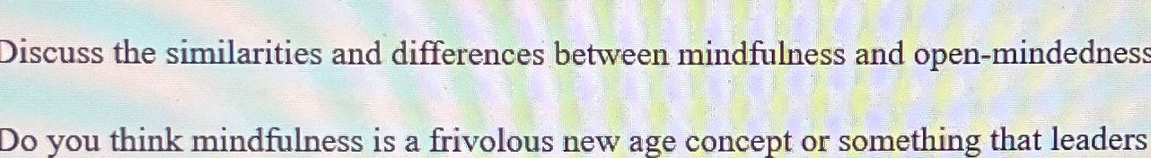 Solved Discuss the similarities and differences between | Chegg.com